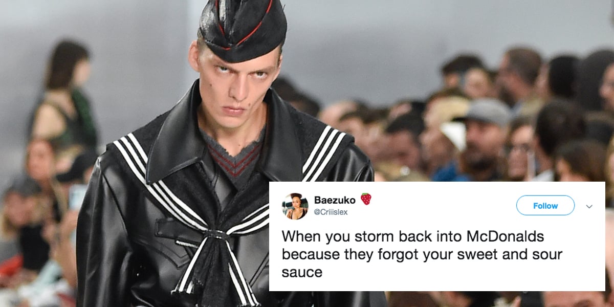 This Model's Intense Runway Walk Has Sparked a Glorious Meme | PS Fashion
