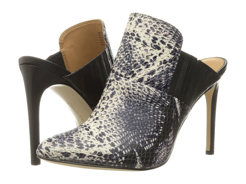 Emily Ratajkowski Wearing Snakeskin Mules and Track Pants | PS Fashion