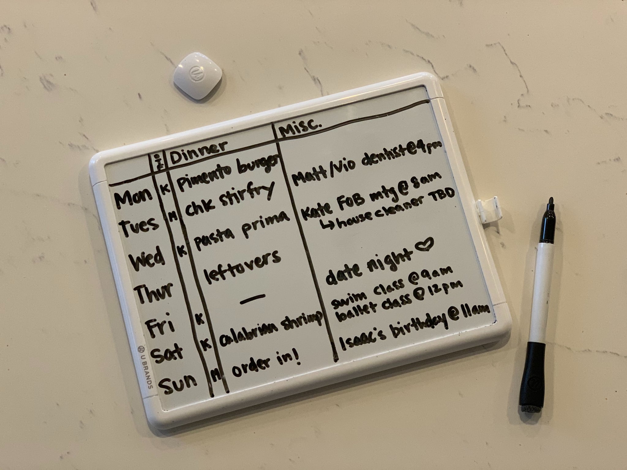 Whiteboard to Keep Family Events and Meals Organized | POPSUGAR Family
