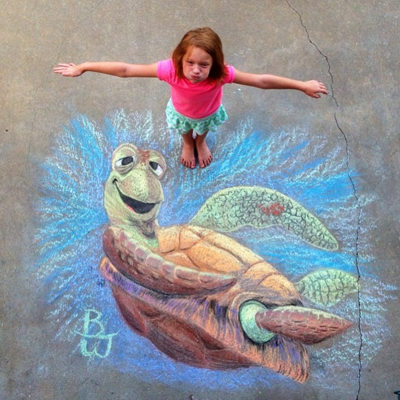 Amazing Images From Chalk Artist Dad | PS Family