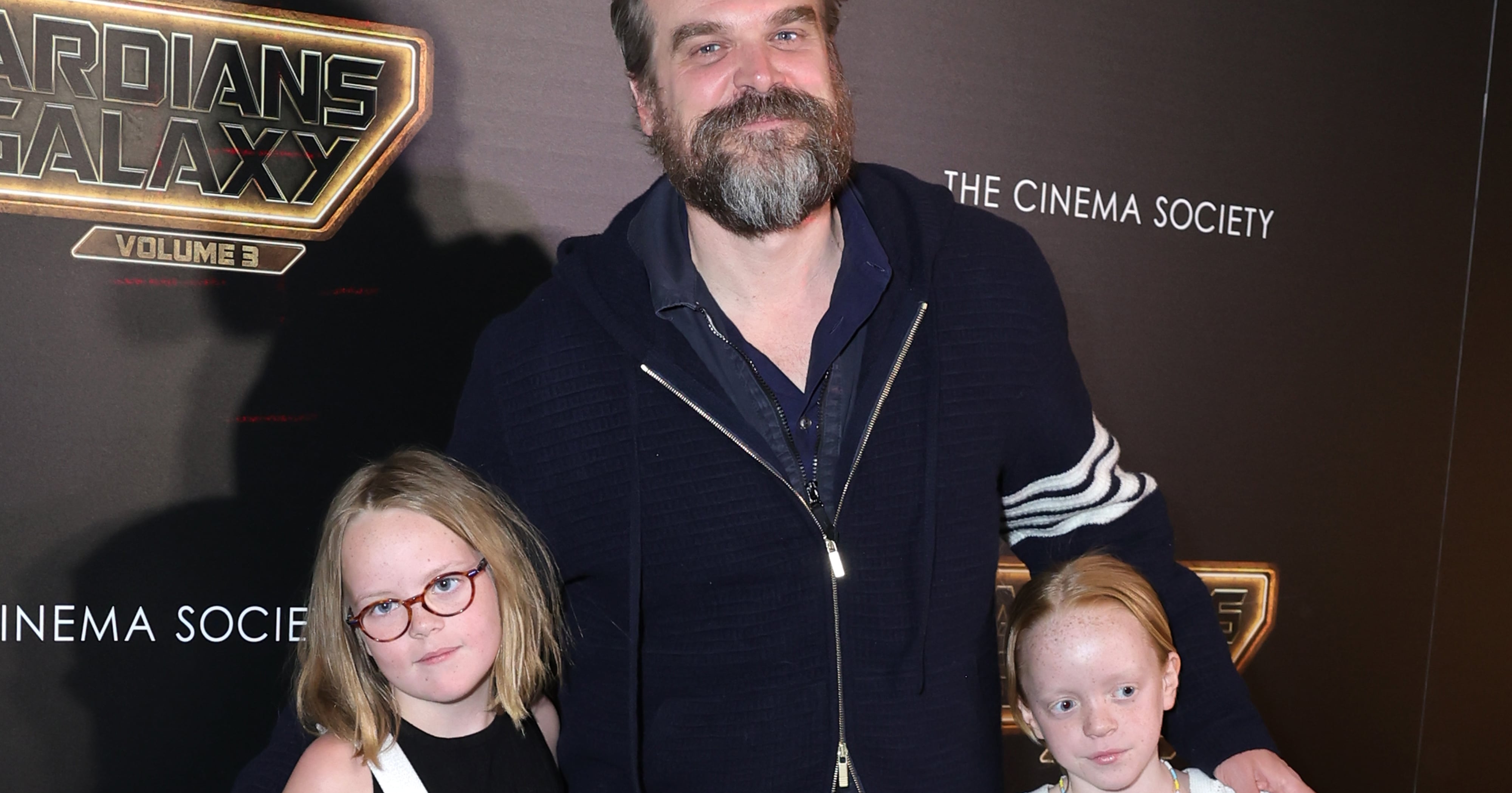David Harbour & Kids at Guardians of the Galaxy 3 Premiere | PS Celebrity