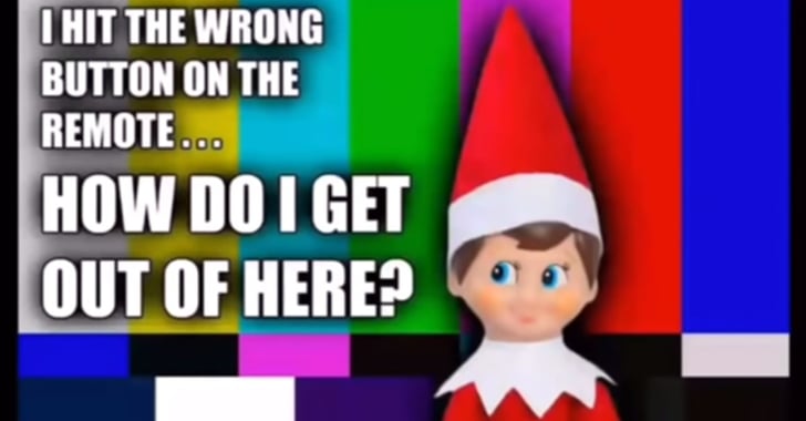 Elf on the Shelf Stuck in the TV | POPSUGAR Family