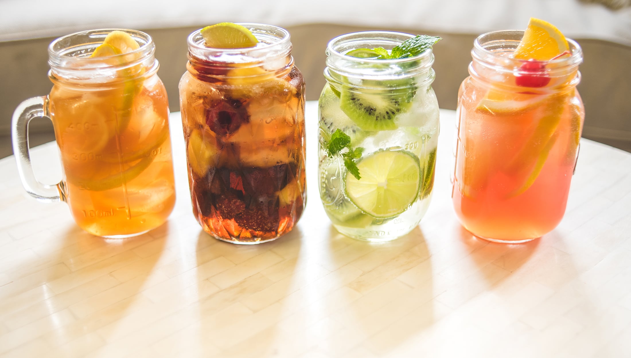 mason jar drinks