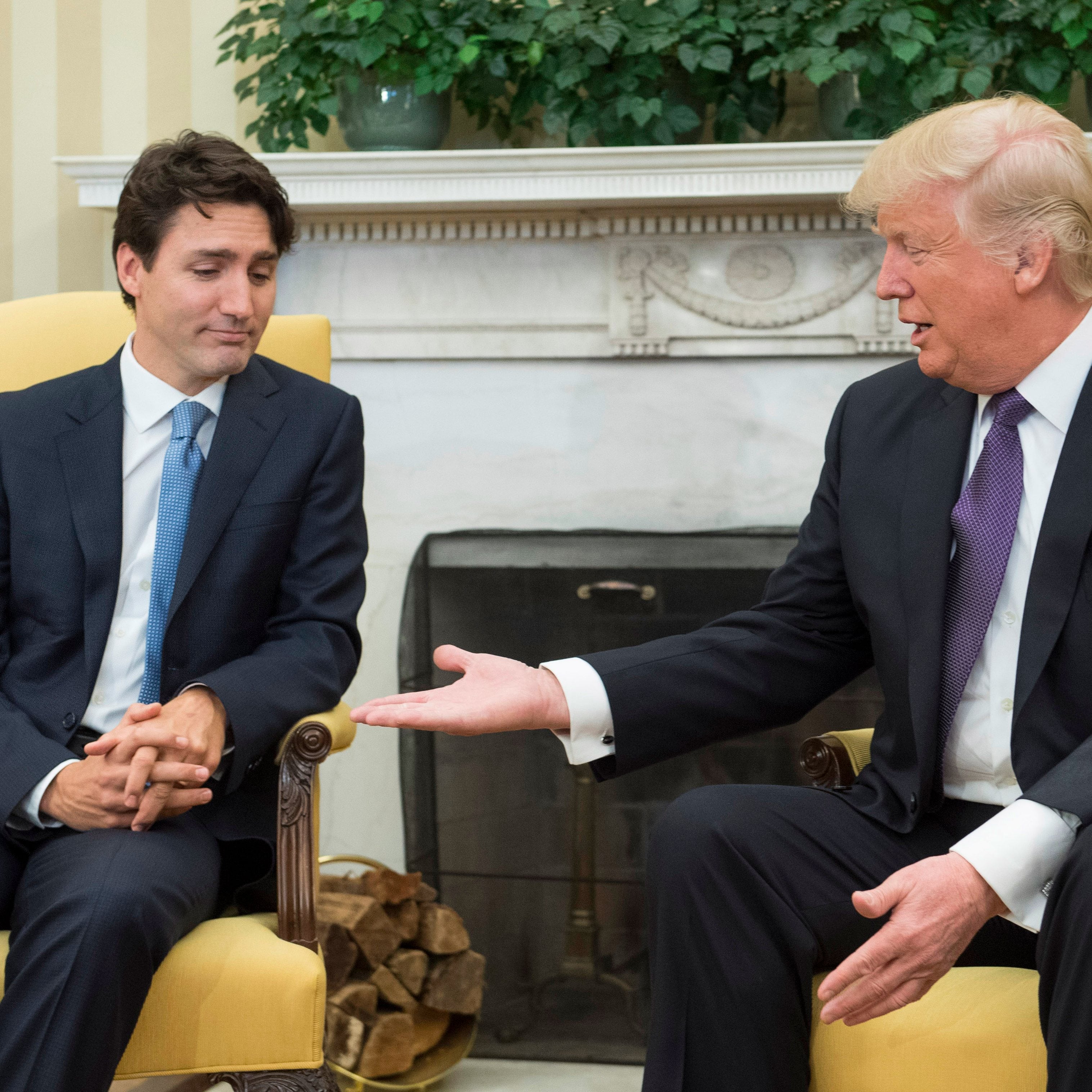Justin Trudeau Donald Trump Handshake Memes | PS Tech