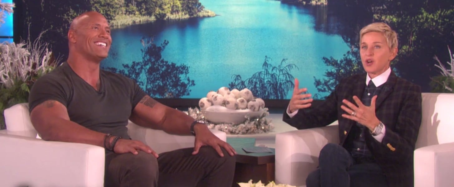 Dwayne Johnson on The Ellen DeGeneres Show November 2016 | POPSUGAR ...