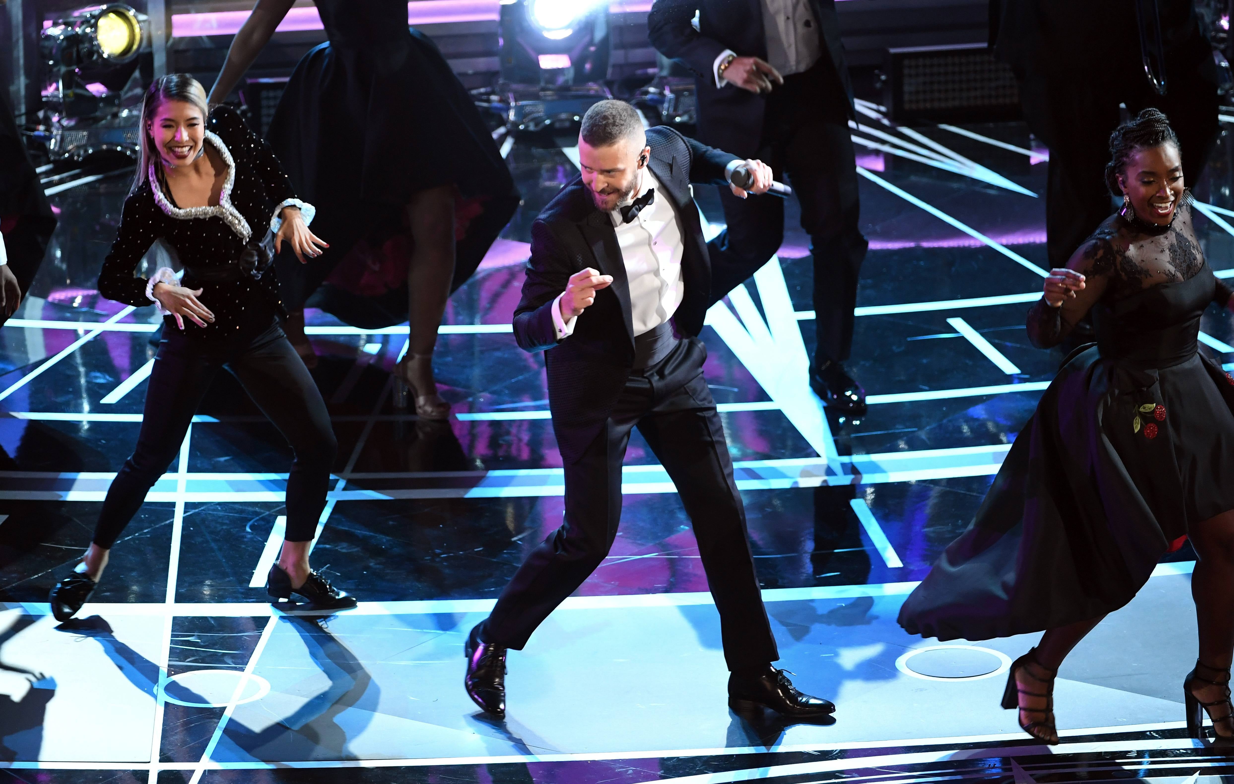 Justin Timberlake Dancing With Celebrities at 2017 Oscars | POPSUGAR ...