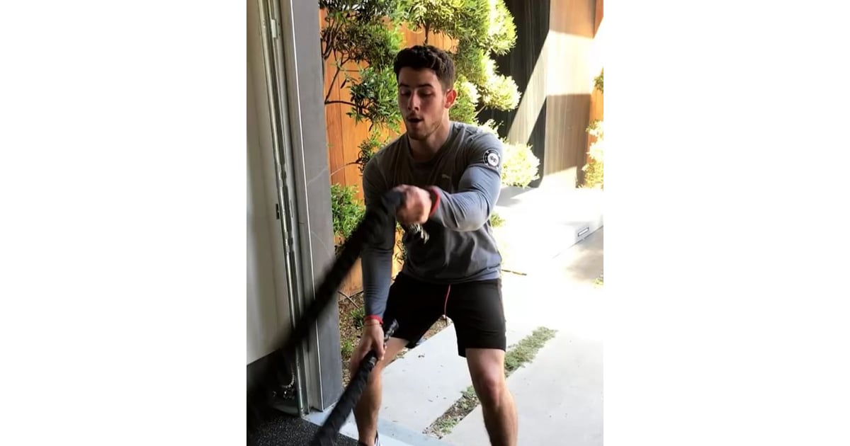 Nick Jonas Battle Ropes Workout | POPSUGAR Fitness UK