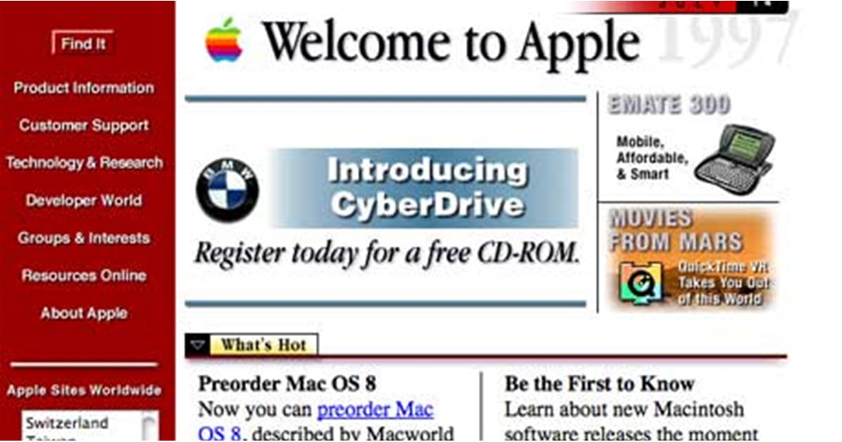 What Popular Websites Used to Look Like | POPSUGAR Tech