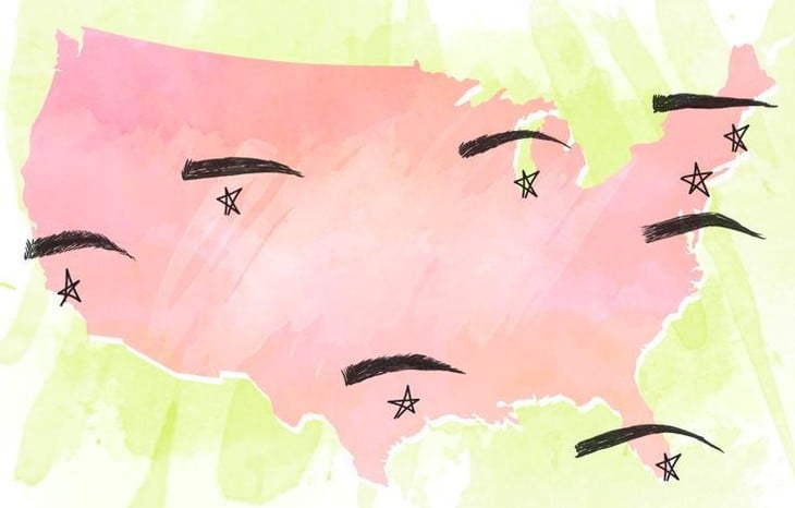 Popular Eyebrow Shapes By Area Code | MIMI | PS Beauty