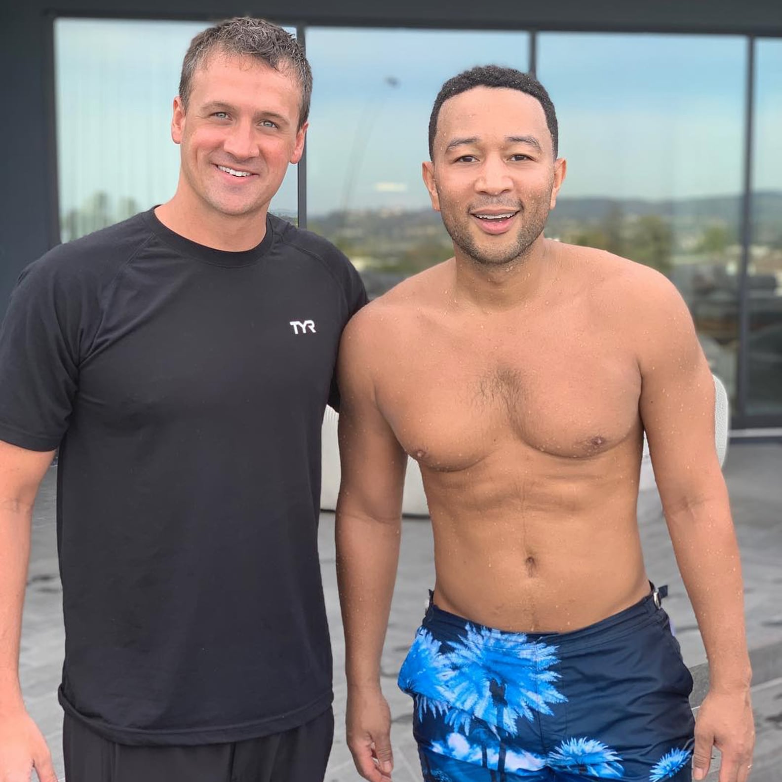 John Legend Swimming With Ryan Lochte Video | PS Fitness
