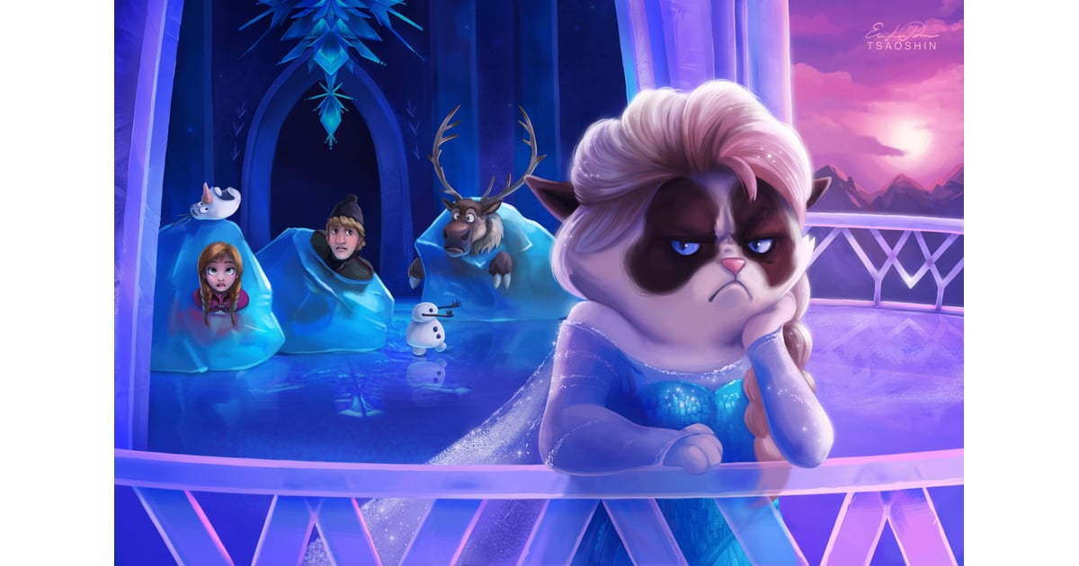 Grumpy Cat Elsa Frozen Fan Art Popsugar Love And Sex Photo 6