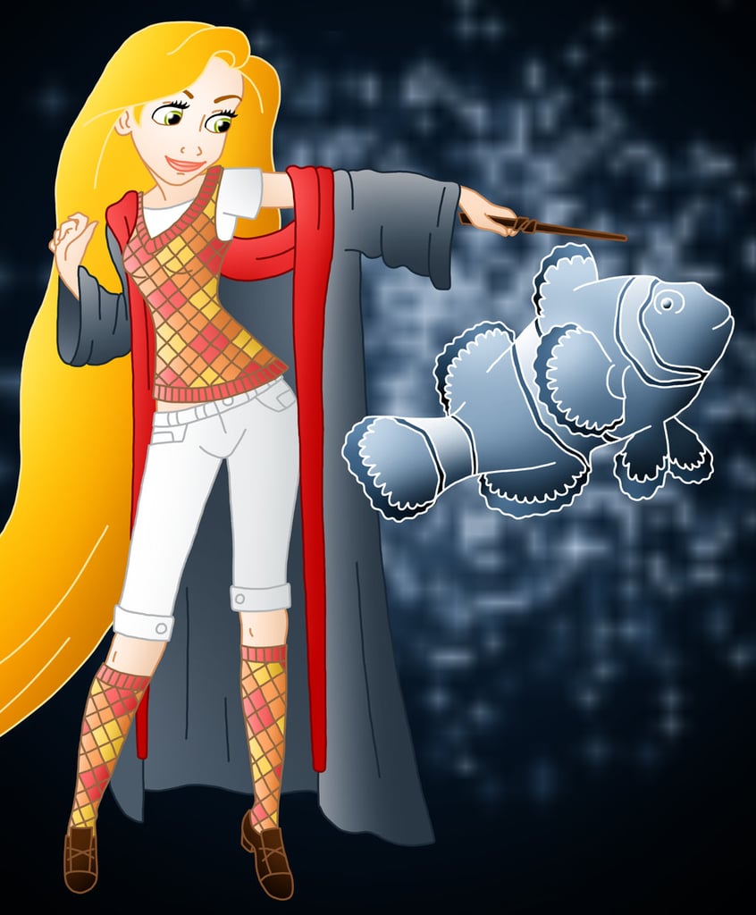 Rapunzel As Gryffindor Disney Harry Potter Fan Art Popsugar Love And Sex Photo 3