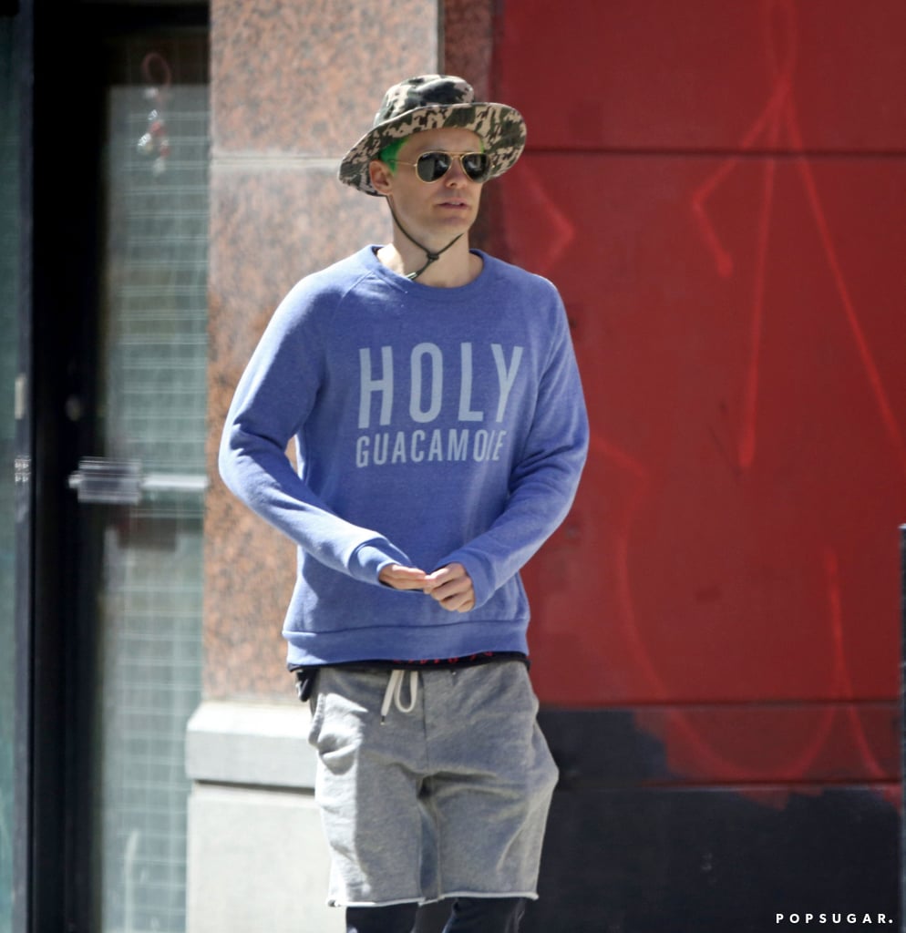 Jared Leto Steps Out With Green Hair April 2015 | POPSUGAR Celebrity