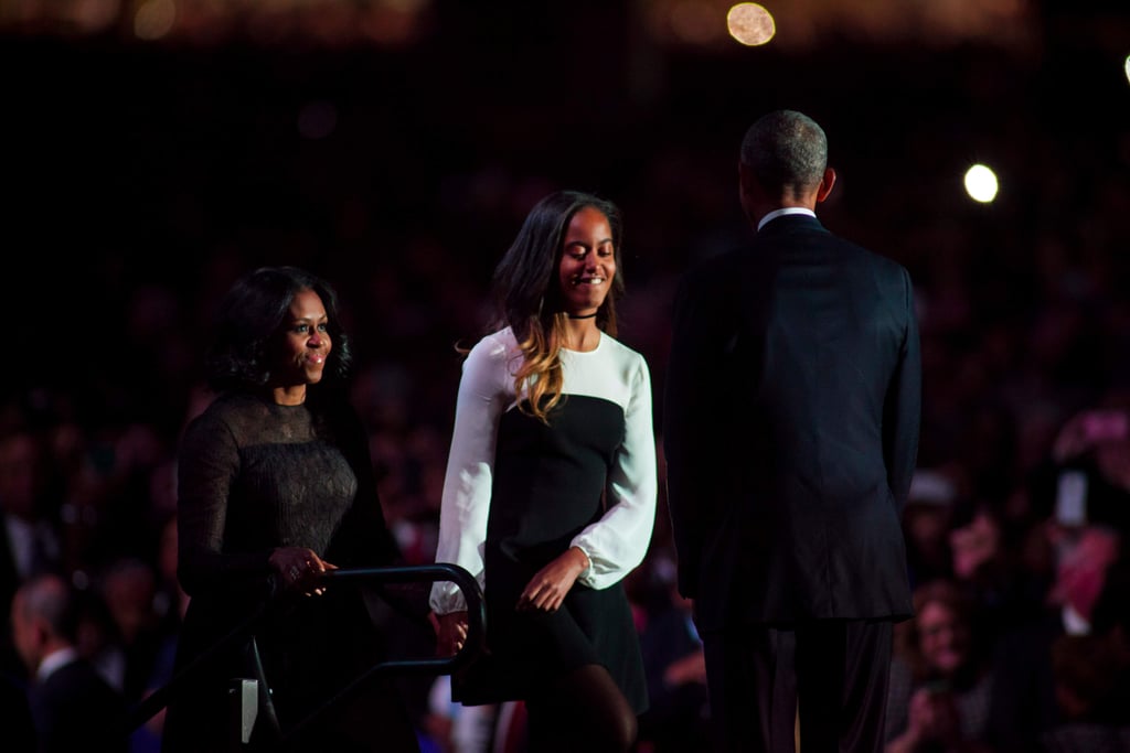 Malia Obama Wearing Cinq a Sept Colorblock Dress | POPSUGAR Fashion