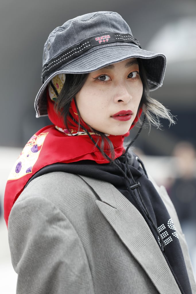 Bucket Hats | 2019 Seoul Fashion Week Street Style | POPSUGAR Fashion ...