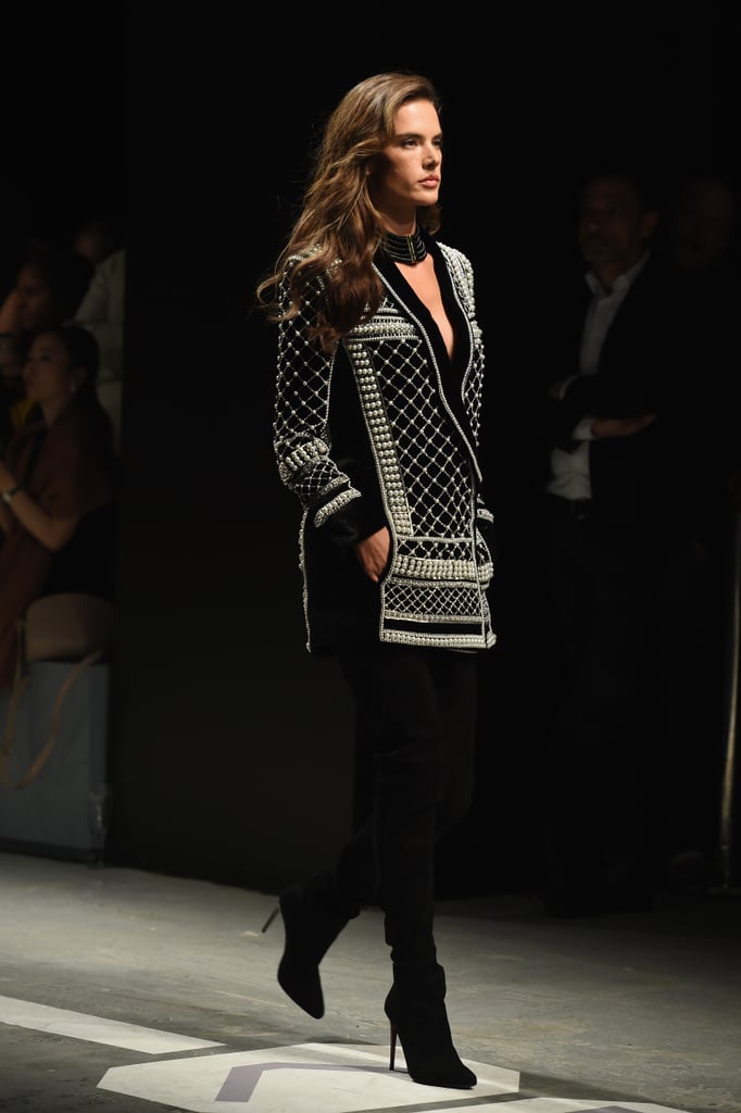 Alessandra Ambrosio Models the Balmain H&M Collection in NYC | POPSUGAR ...