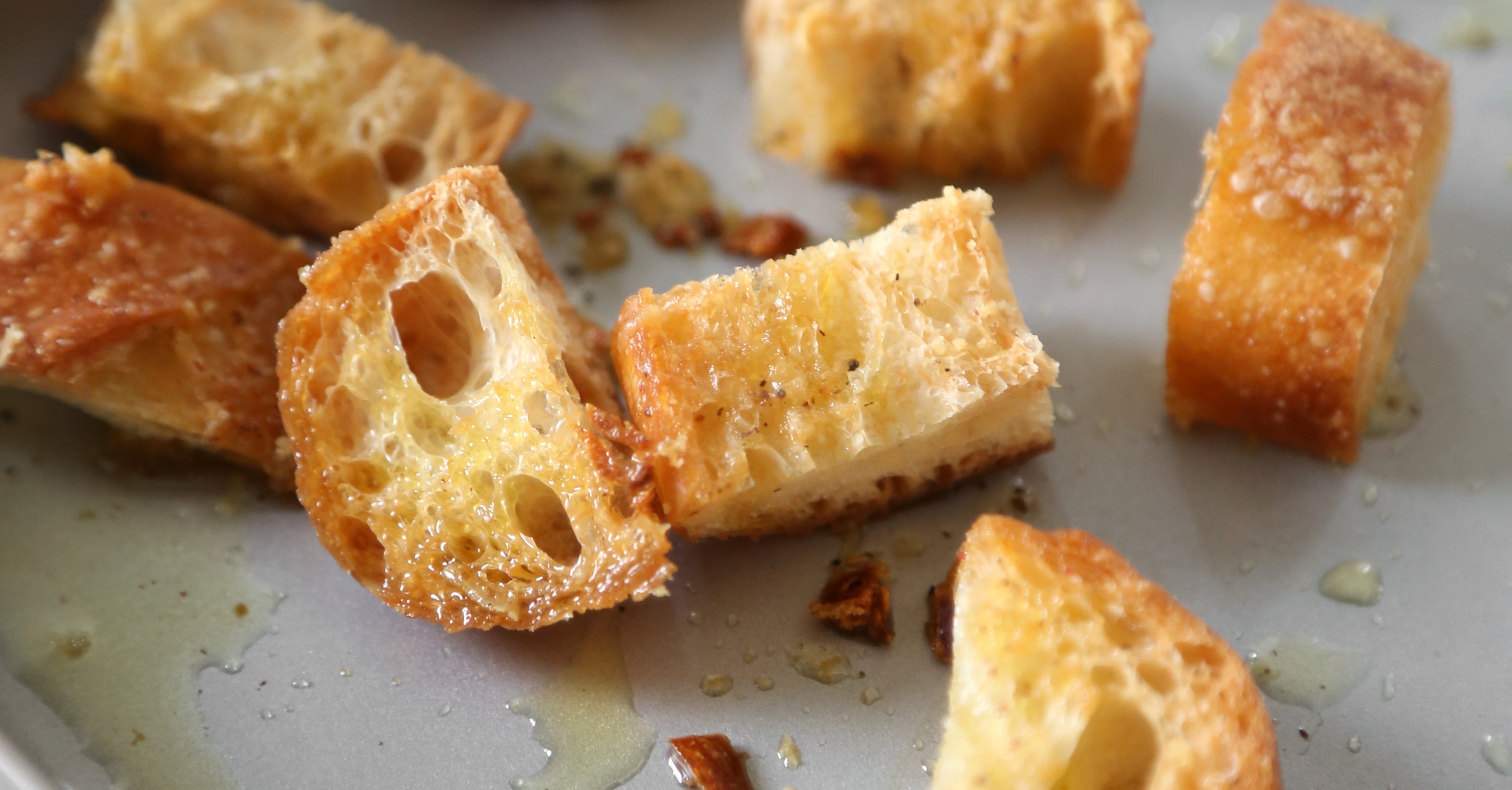 Cheesy Garlicky Croutons Recipe | POPSUGAR Food