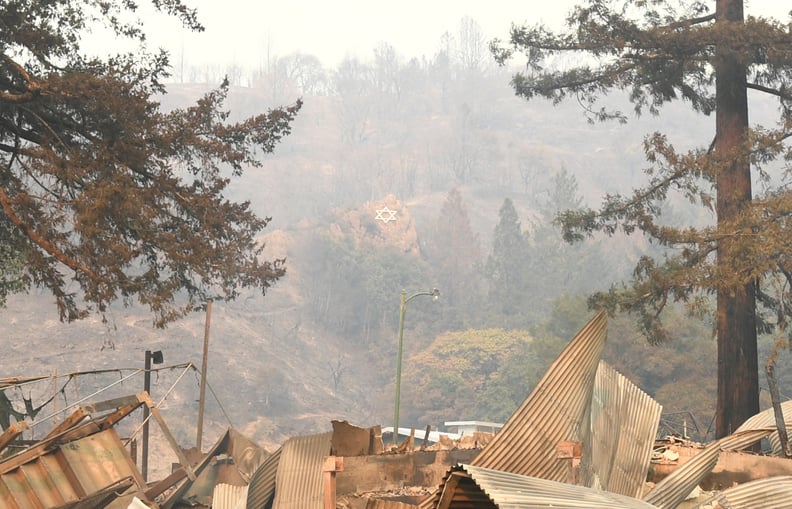 Photo of Star of David Surviving Northern California Fires | POPSUGAR News