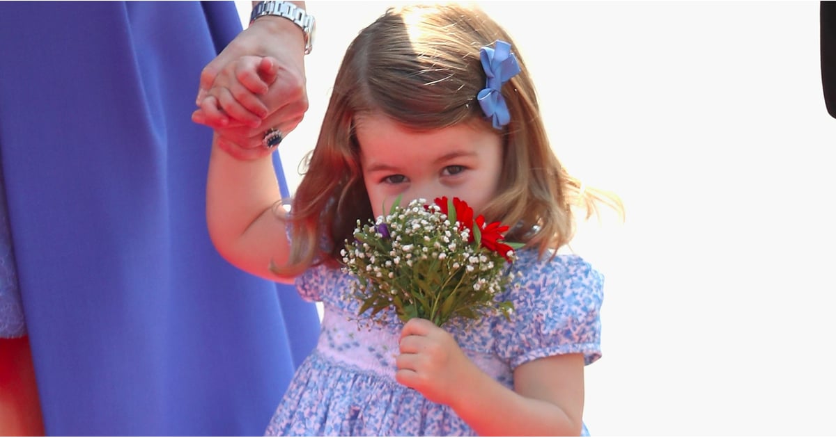 Princess Charlotte Smelling Flowers in Germany 2017 | POPSUGAR Celebrity