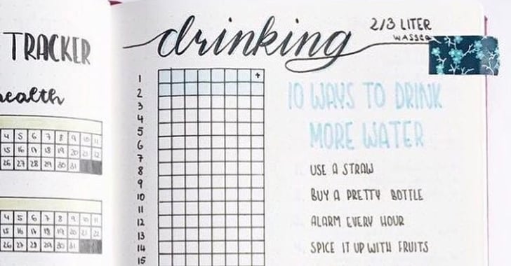 Water Tracker Bullet Journal Ideas | POPSUGAR Fitness