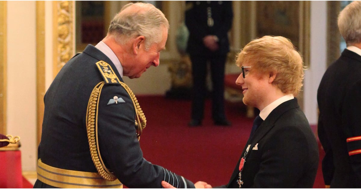Ed Sheeran at Buckingham Palace For MBE Investiture Photos | POPSUGAR ...