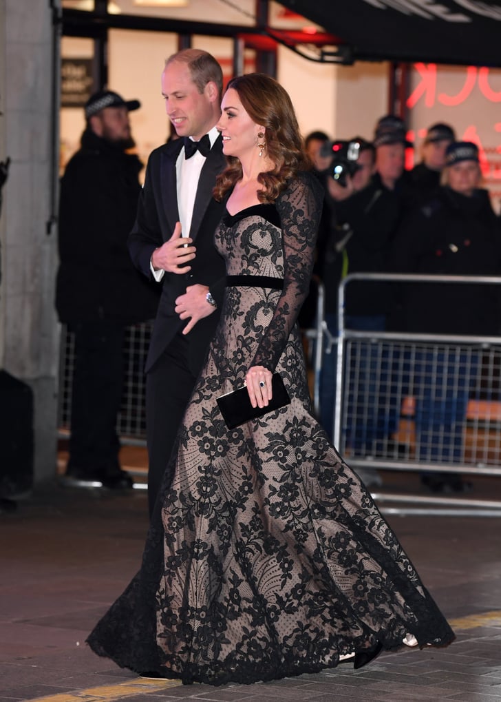 Kate Middleton Stuns In Sheer Black Alexander Mcqueen Gown Popsugar
