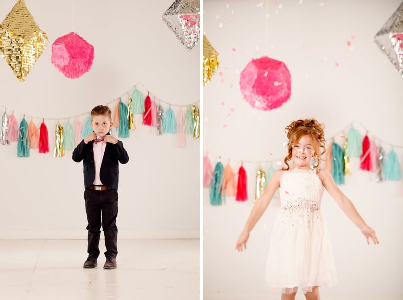 Confetti Glitter Holiday Family Photo Shoot | POPSUGAR Family