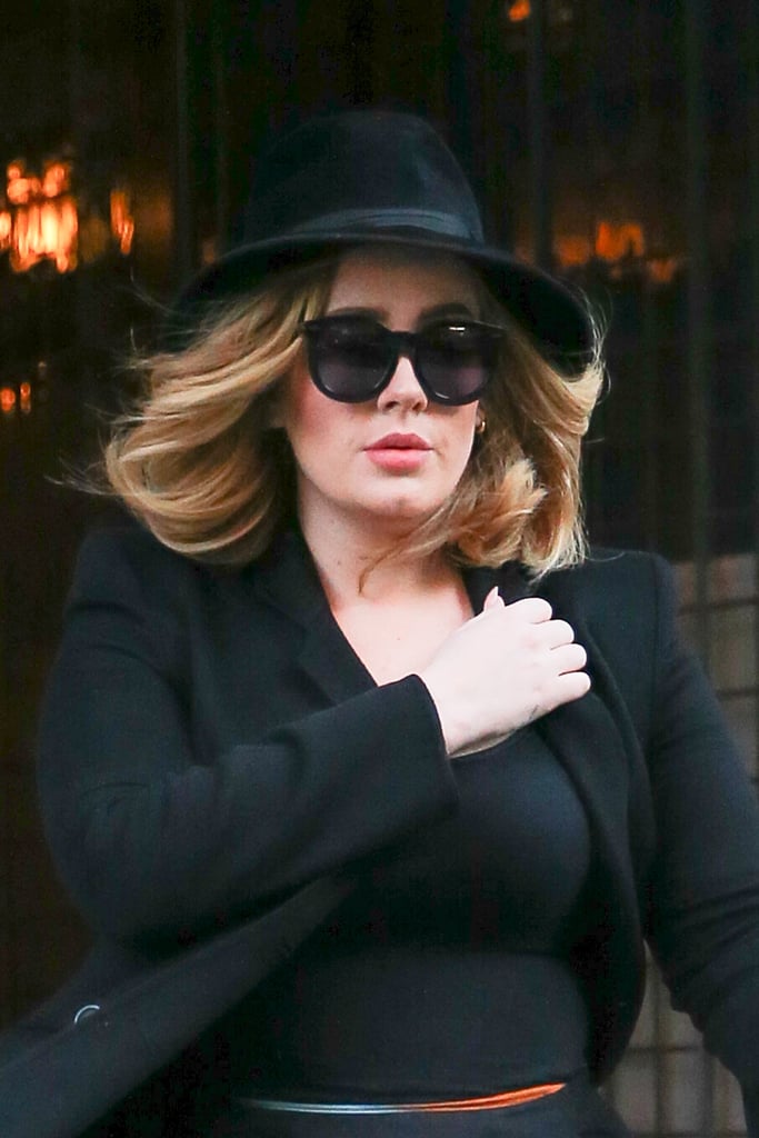 Adele Wearing All Black in NYC Pictures | POPSUGAR Celebrity