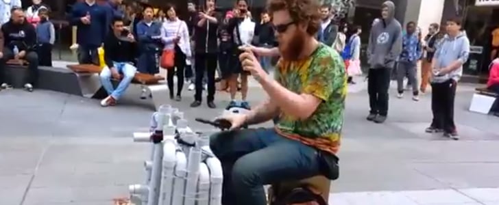 Guy Playing "Fancy" on PVC Pipes | Video | POPSUGAR Celebrity