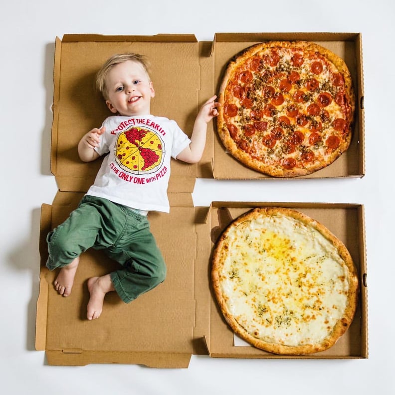 Update to Baby’s Viral Monthly Milestones in Pizza Slices | POPSUGAR Family
