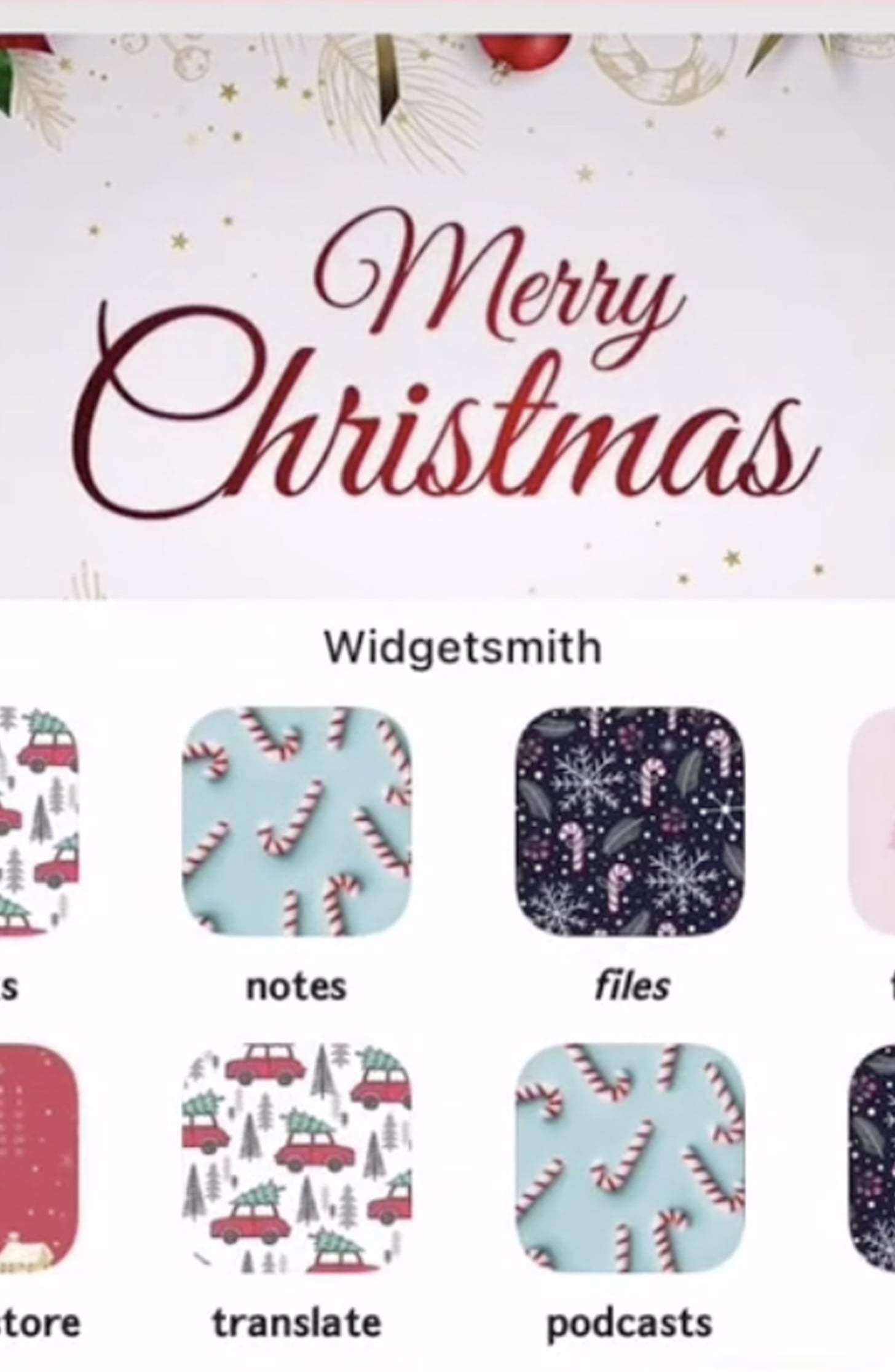 christmas front screen