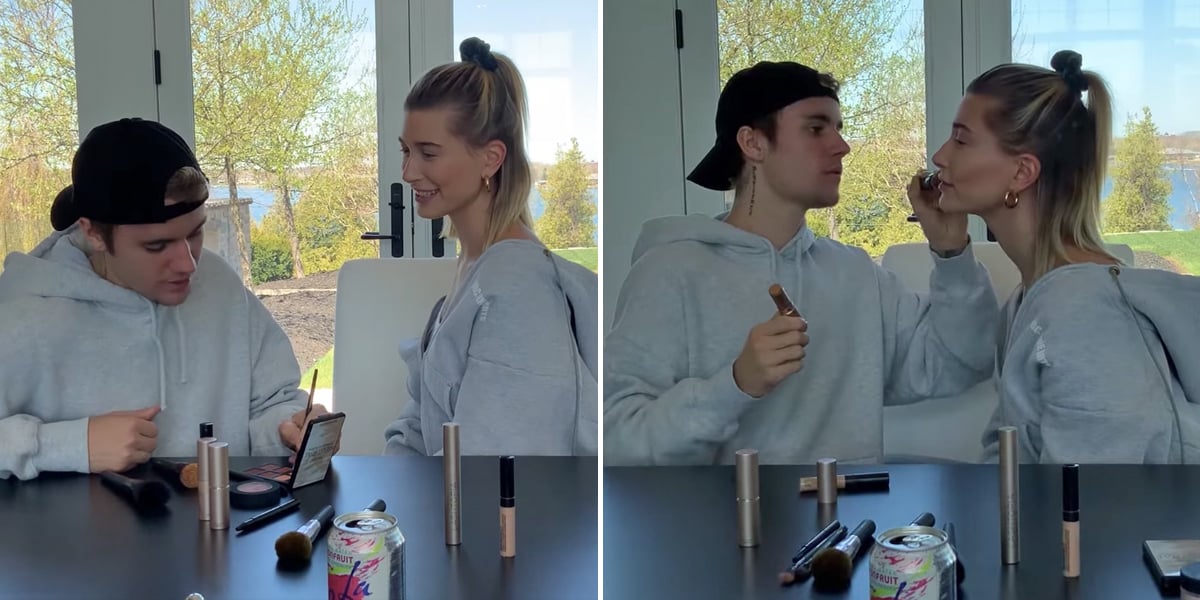 Justin Bieber Does Hailey Bieber's Makeup | Video | PS Beauty