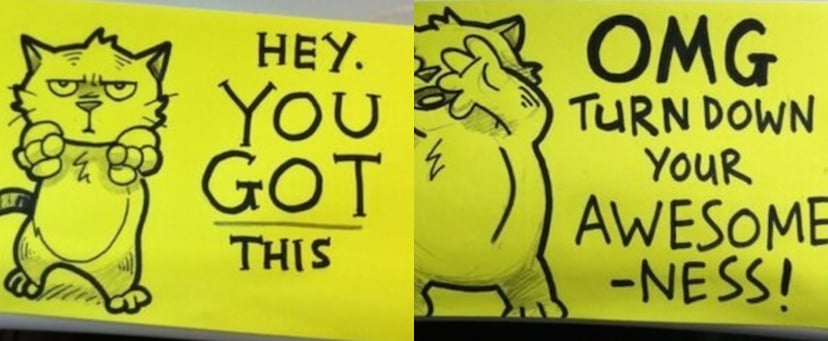 Motivational Cat Notes