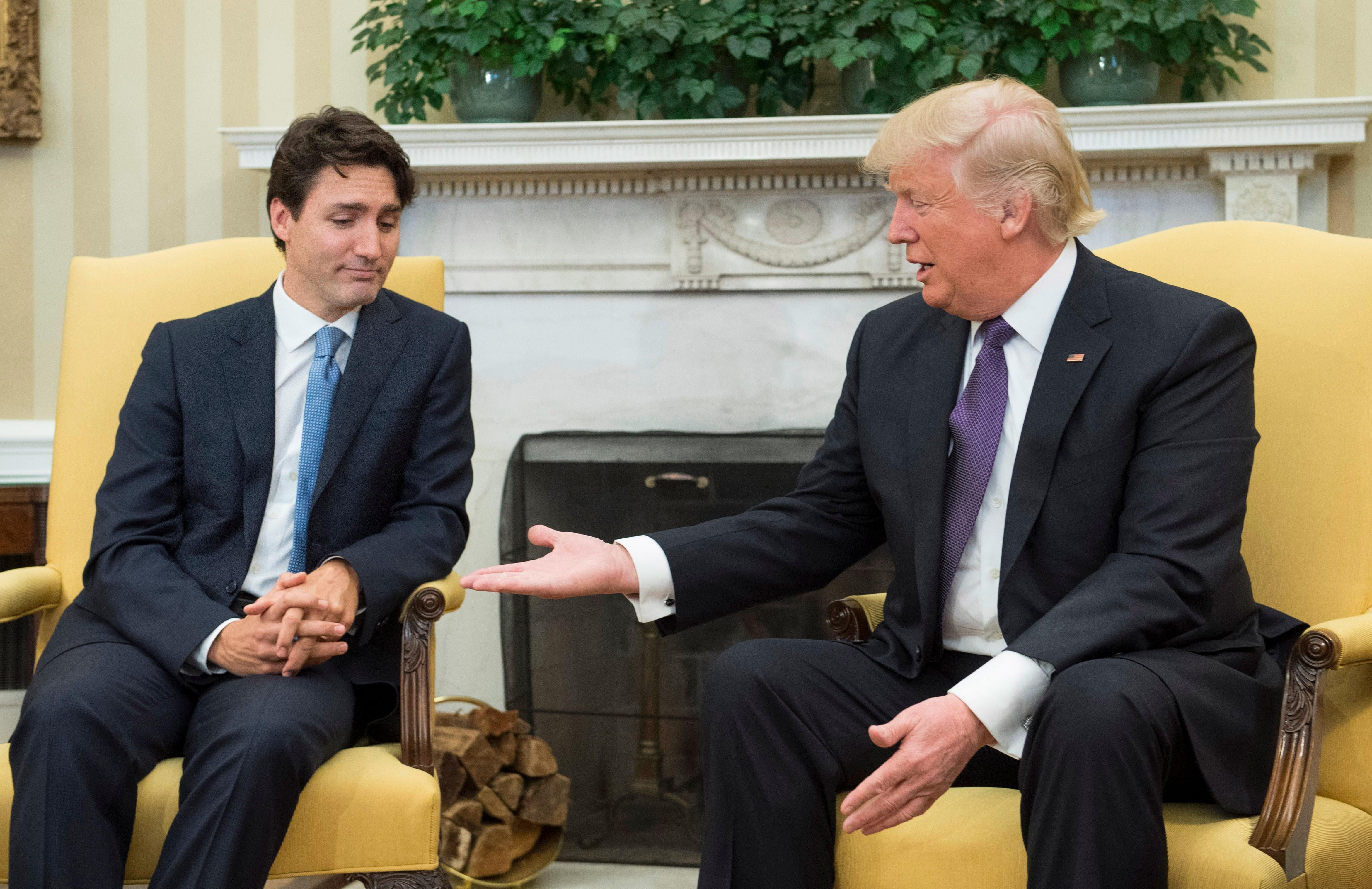 Justin Trudeau Donald Trump Handshake Memes | PS Tech