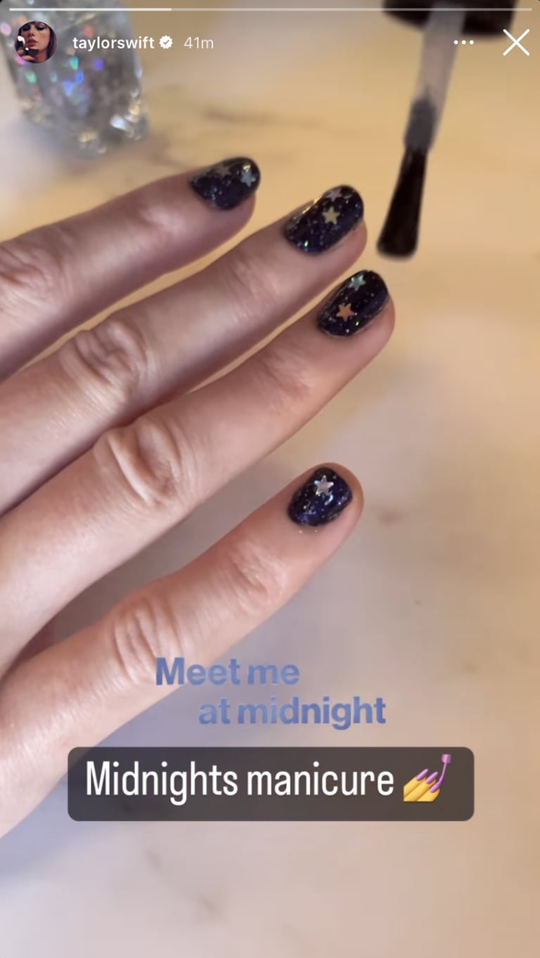Taylor Swift's Midnights Manicure With Star Nail Art | PS Beauty