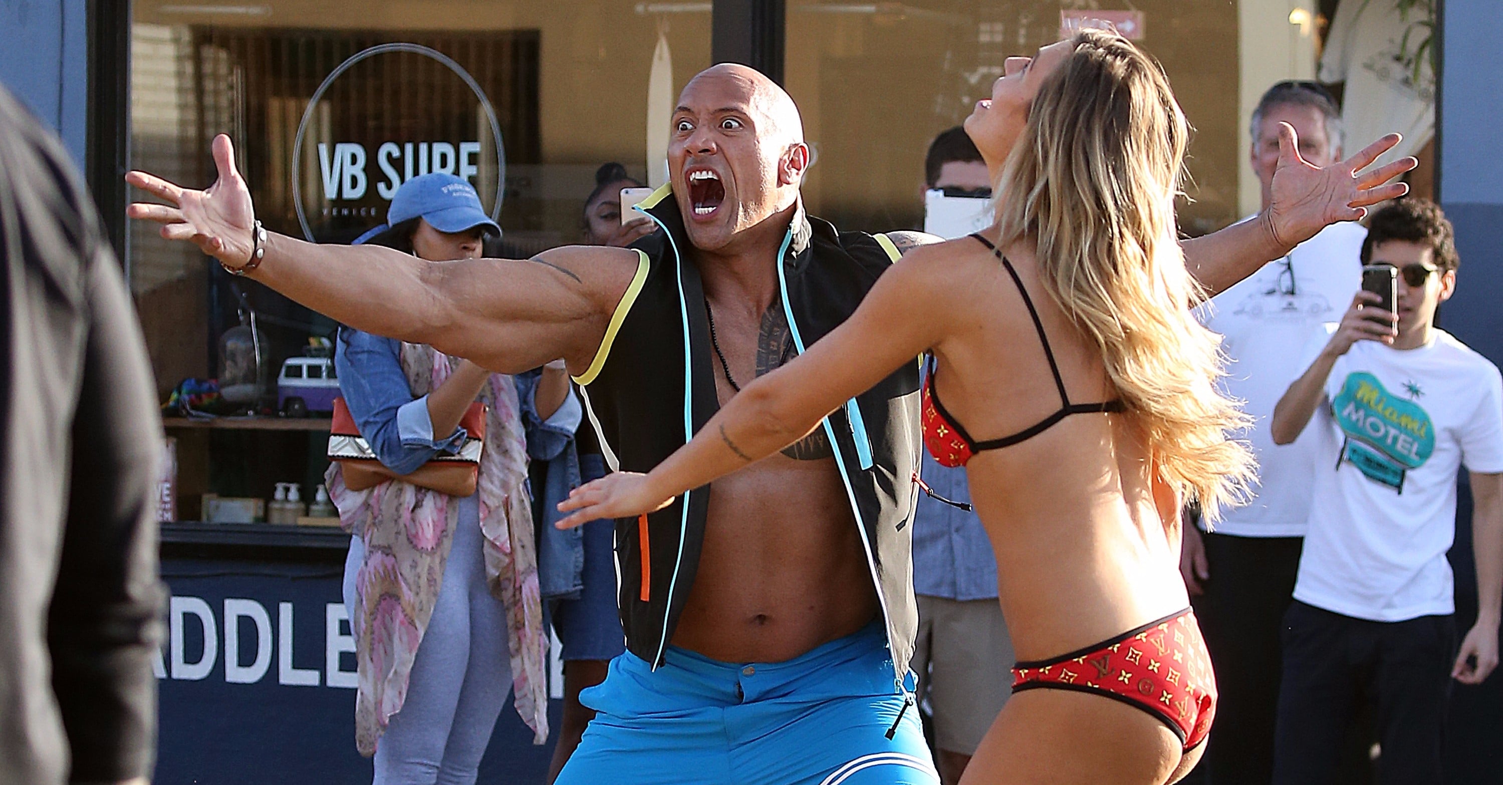 dwayne johnson beach comedy