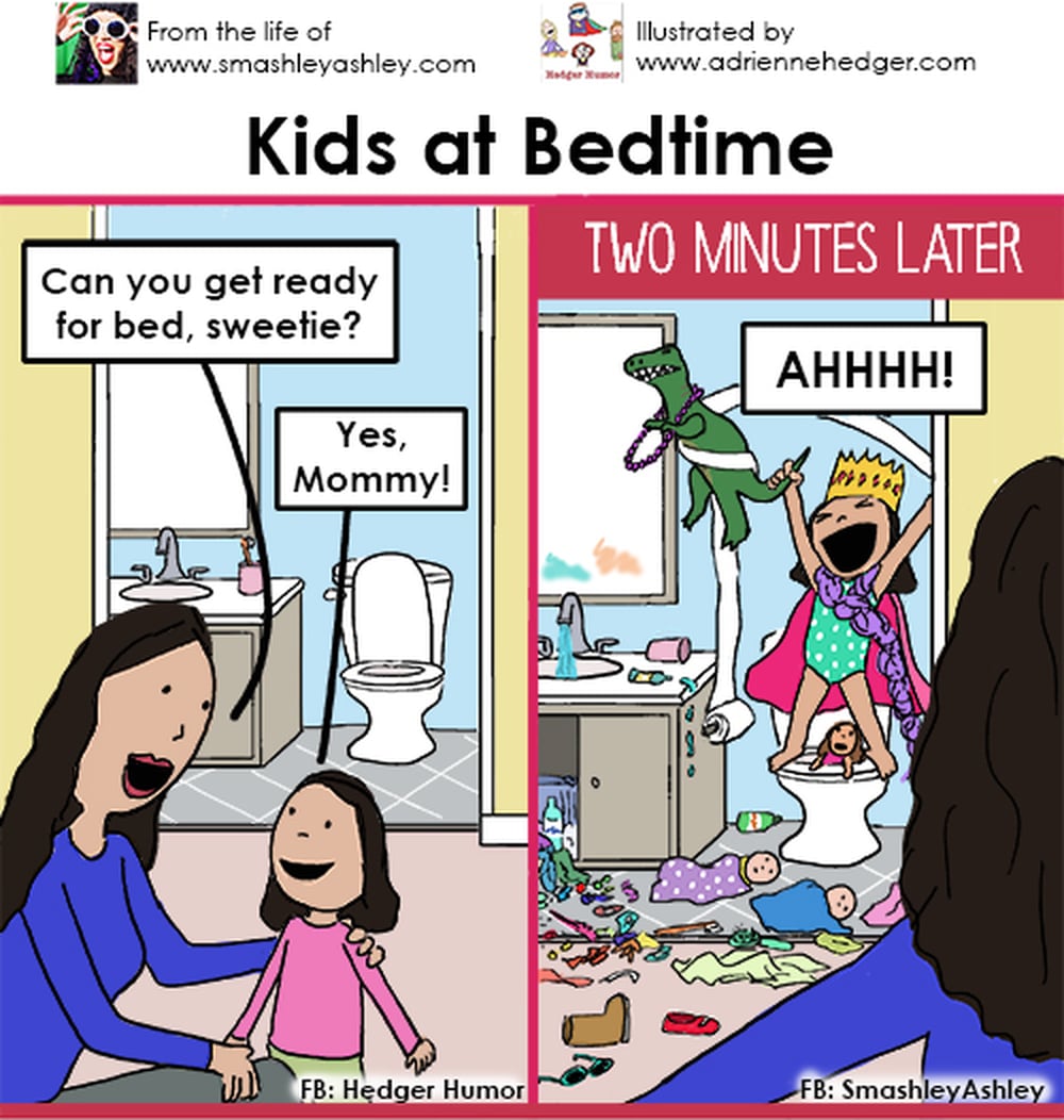 Bedtime Routine Struggles Comics | PS Family