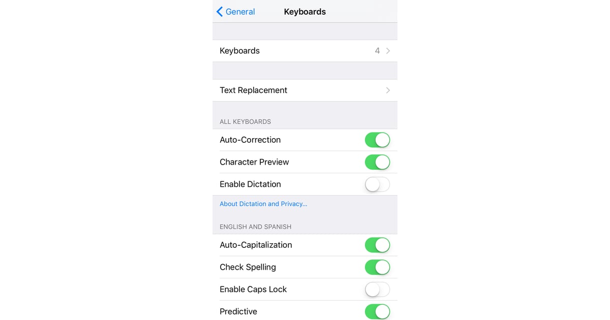 Once you're in the keyboard settings, select Text Replacement. | How Do ...