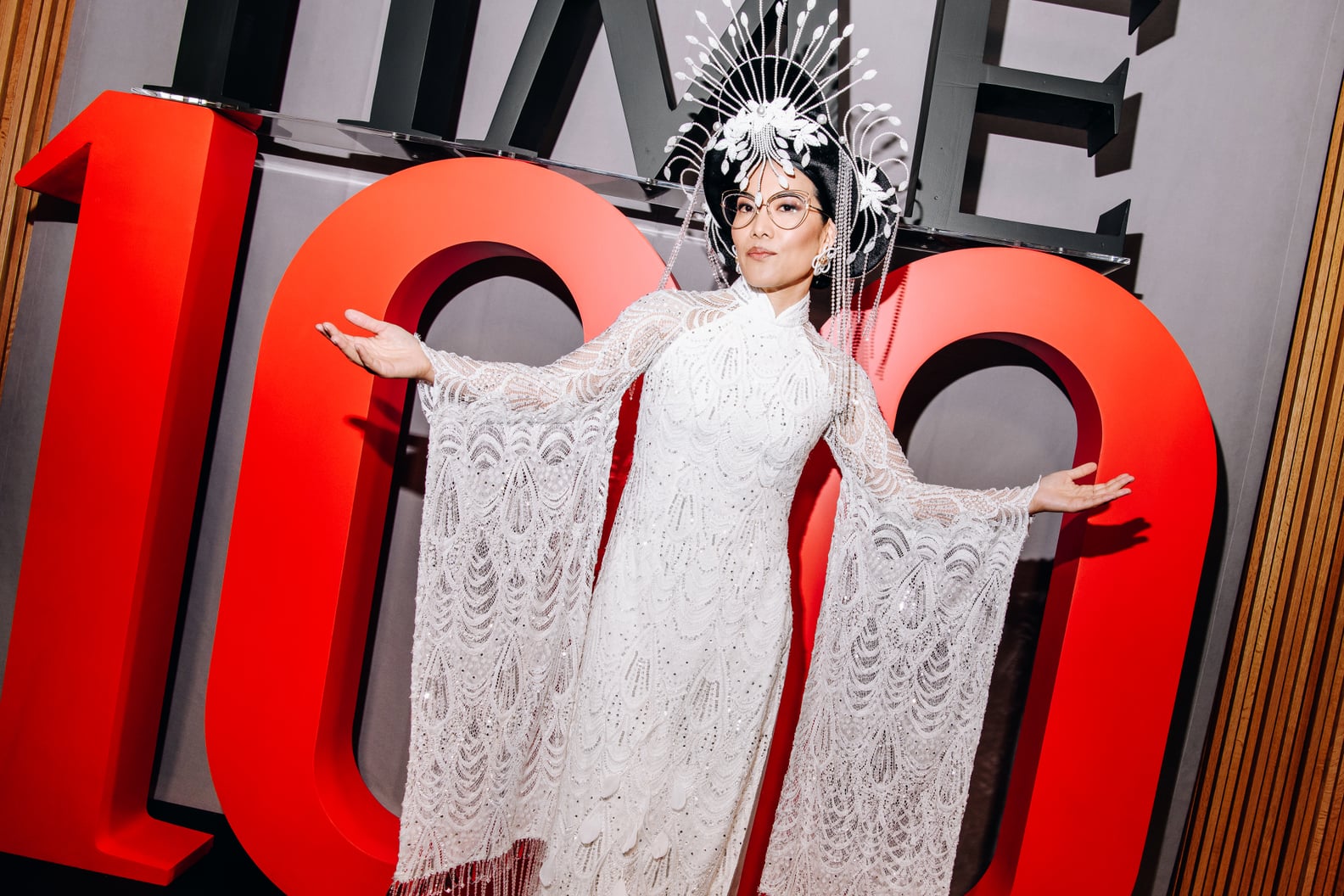 Ali Wong Wears Vietnamese Áo Dài Dress at Time100 Gala | POPSUGAR Fashion