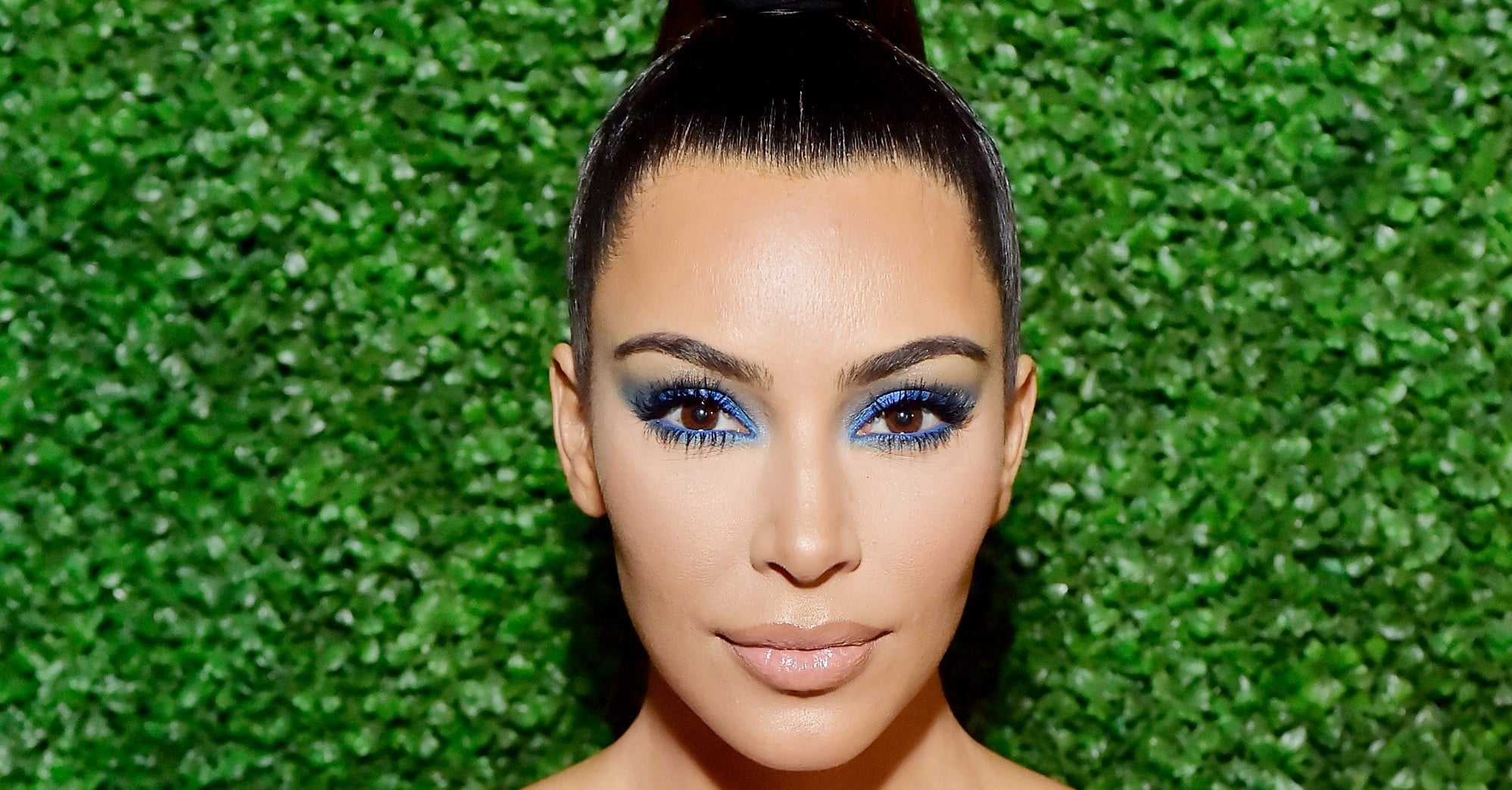 Kim Kardashian Blue Eyeshadow March 2018 | POPSUGAR Beauty