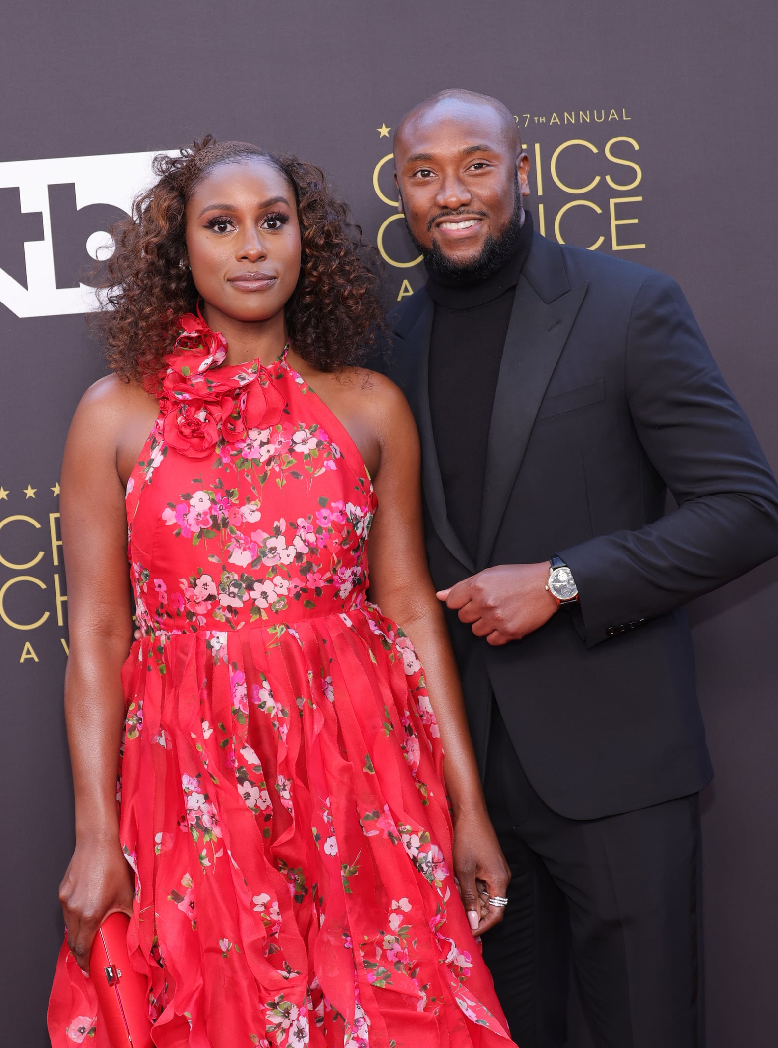 Issa Rae and Louis Diame at the 2022 Critics' Choice Awards | PS Celebrity