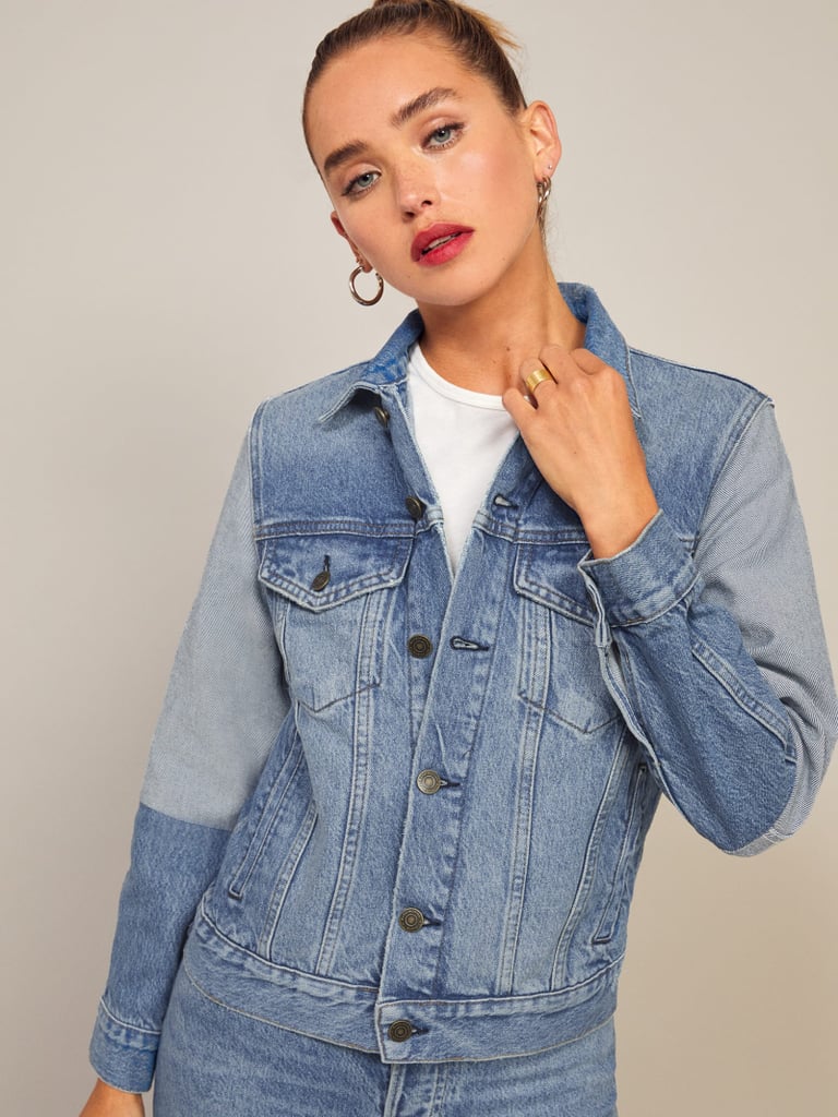 Reformation Two Tone Jean Jacket | Reformation's New Power Dressing ...