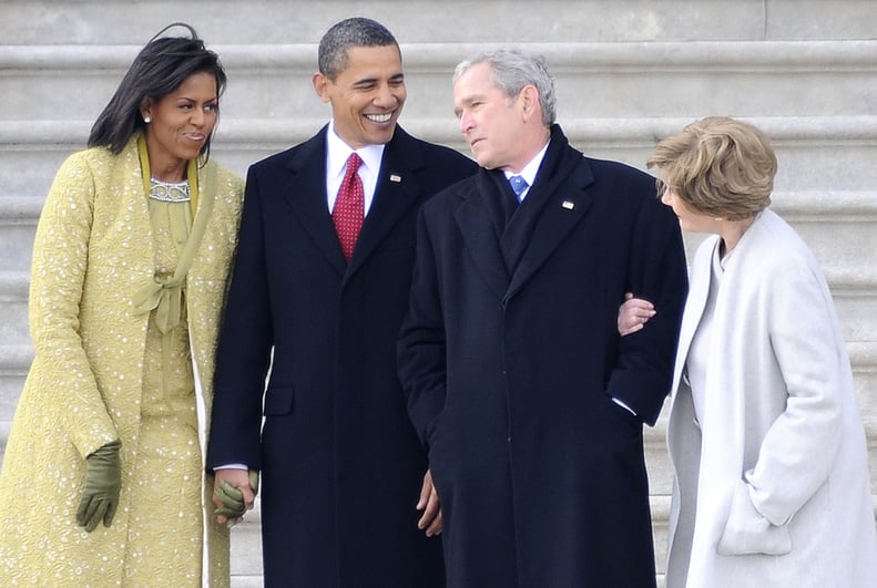 Photos of the Obamas and the Bushes Together | POPSUGAR News