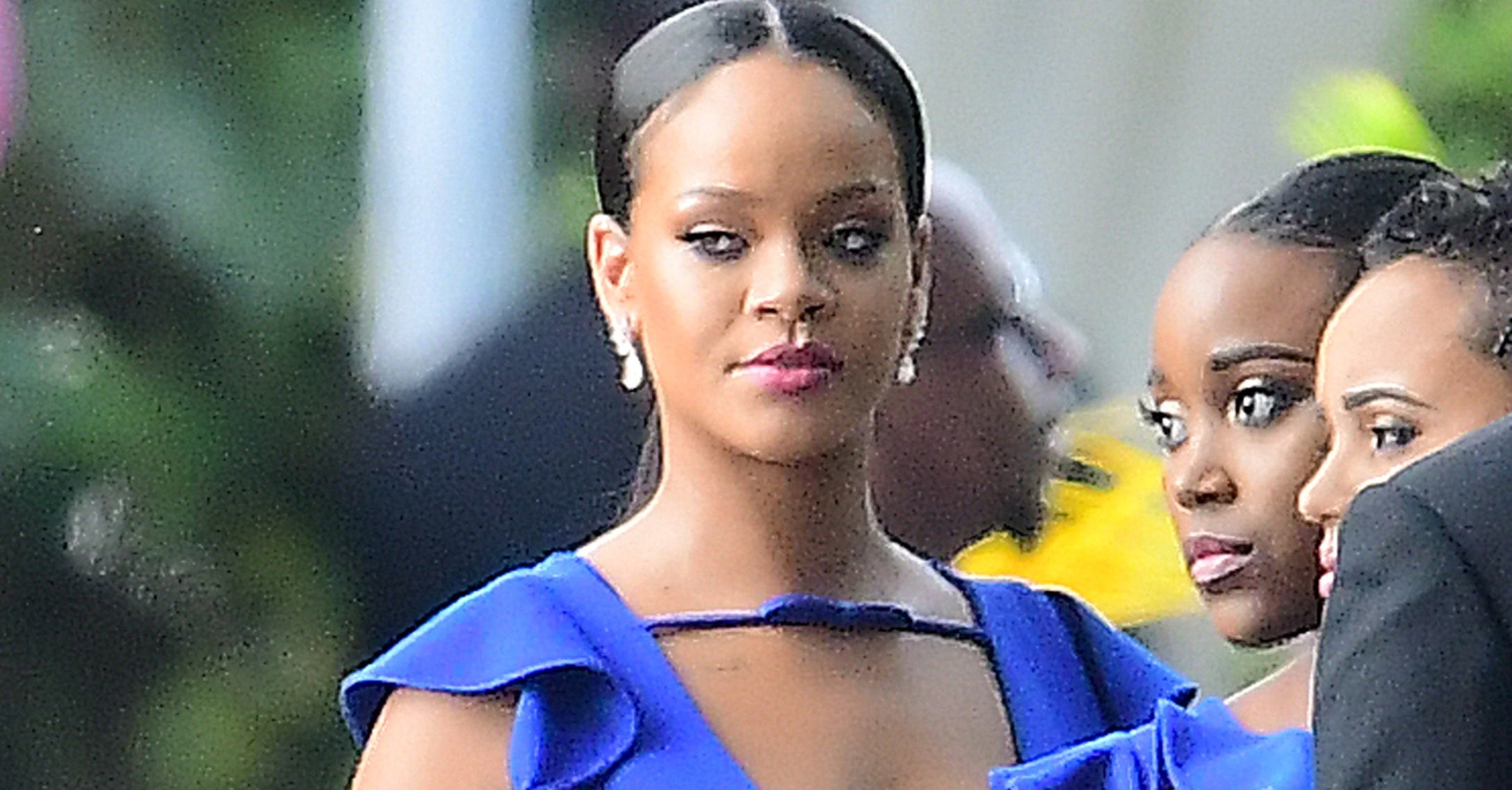 Rihanna Blue Bridesmaid Dress 2018 | POPSUGAR Fashion