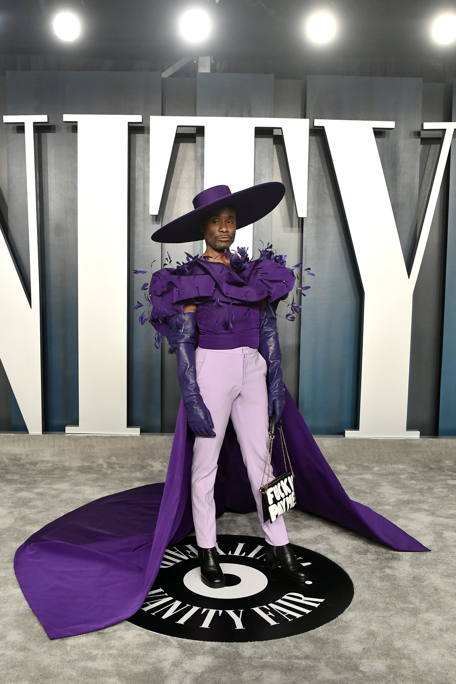 Billy Porter’s Purple Outfit at the Oscars Afterparty 2020 | PS Fashion