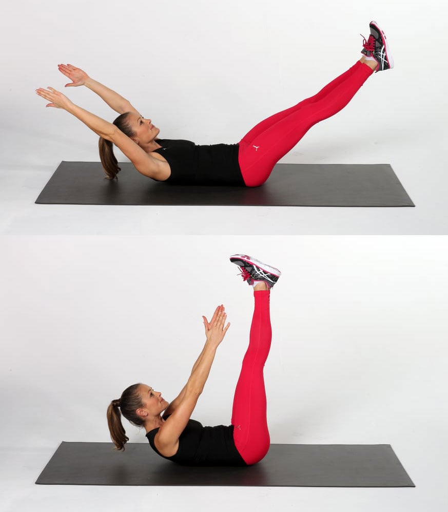 V Ups 10 Minute Home Ab Workout POPSUGAR Fitness Photo 2
