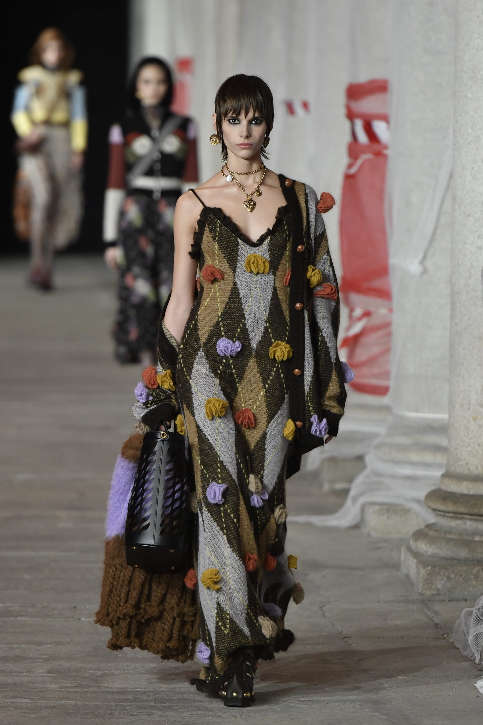 Ashley Graham Wears an Orange Miniskirt and Fur Coat at Etro | PS Fashion