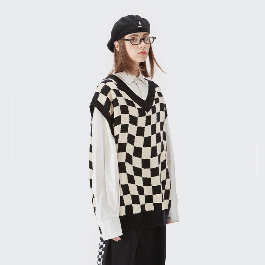 Shop Wednesday Addams's Checkered Sweater Vests | POPSUGAR Fashion