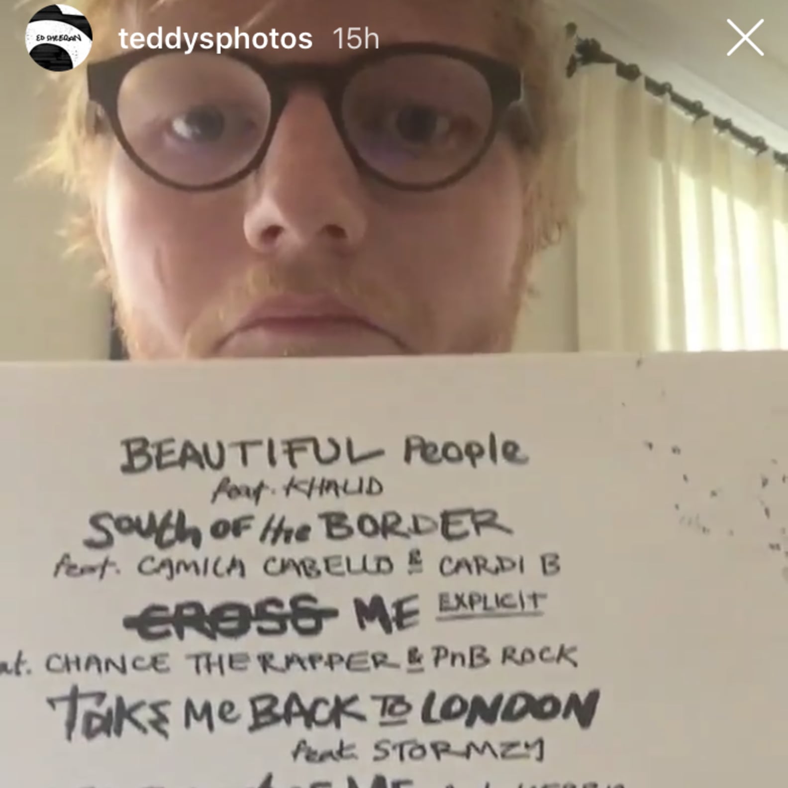 Ed Sheeran Announces No. 6 Collaborations Project Track List | PS ...