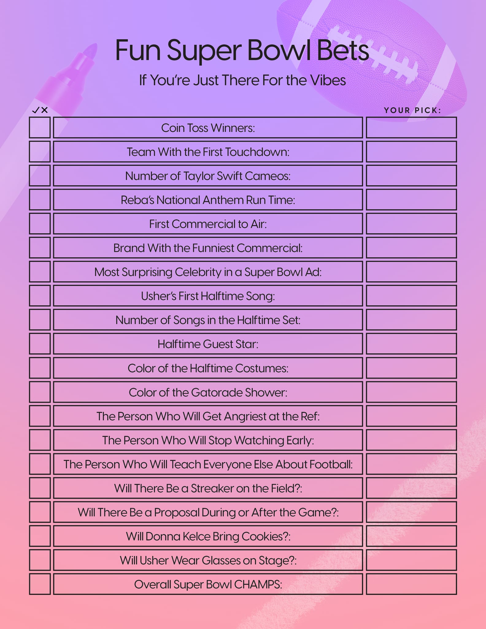 Funny Super Bowl 58 Bets | PS Fitness